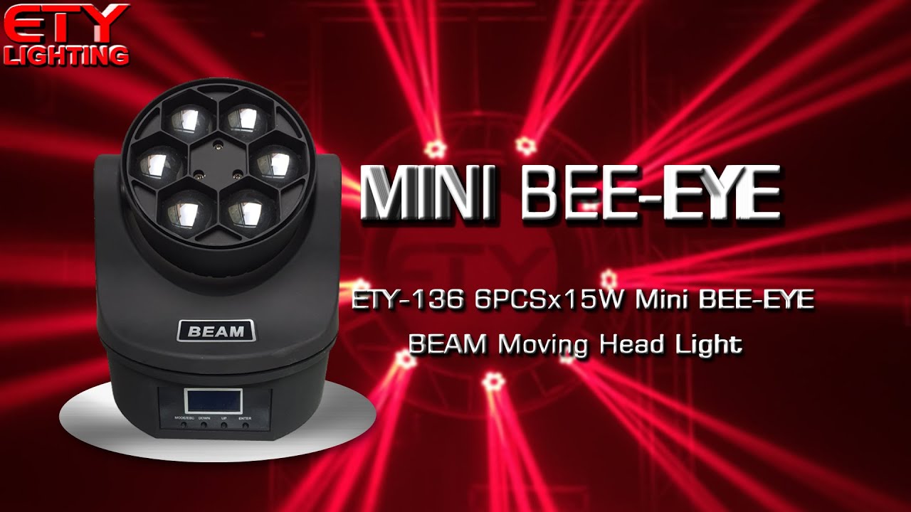 HOT&NEW Dj Light ETY-136 6PCSx15W Mini B-EYE BEAM Moving Head Light ...