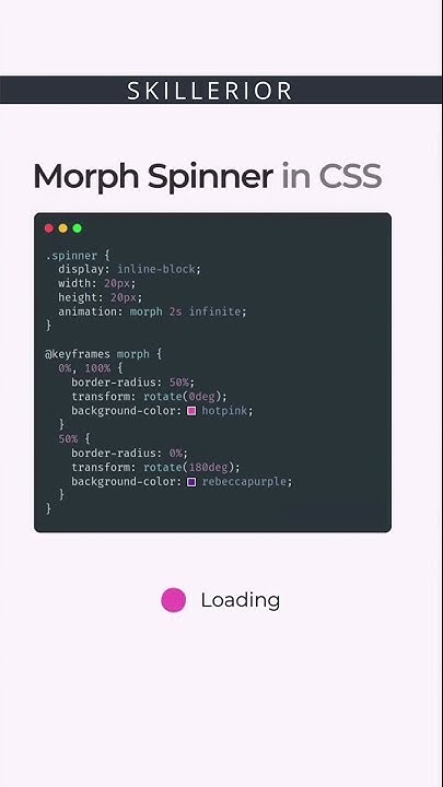 Morph CSS Spinner - CSS Property Explained | #shorts - YouTube