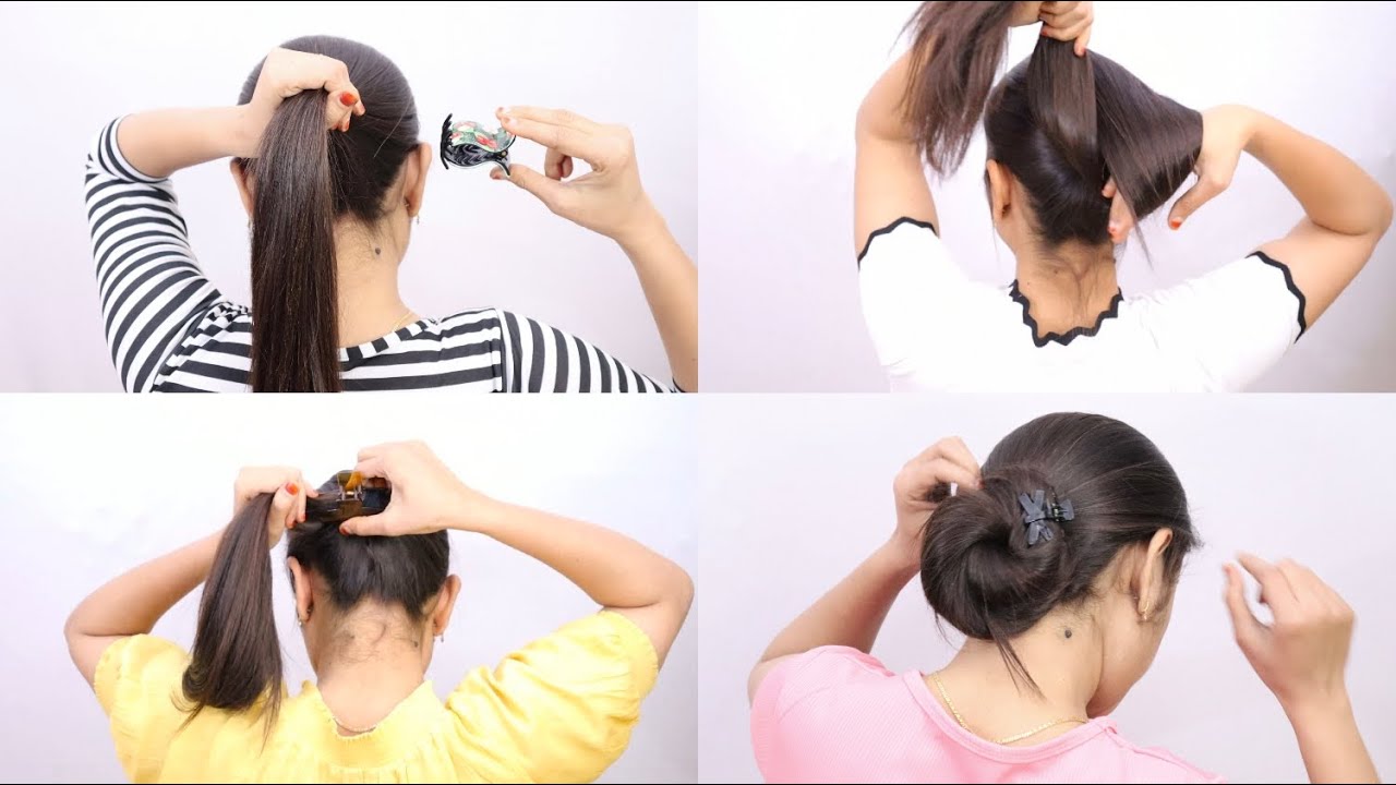 [ 4 Day 4 Hairstyle ] Simple & Easy Hairstyle for Daily Routine / Self ...