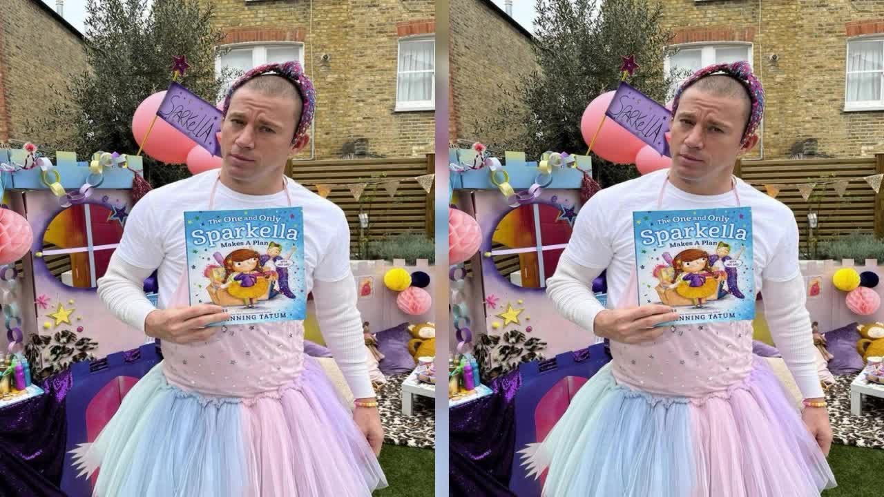 Channing Tatum unrecognisable as he rocks pink tutu to announce huge ...