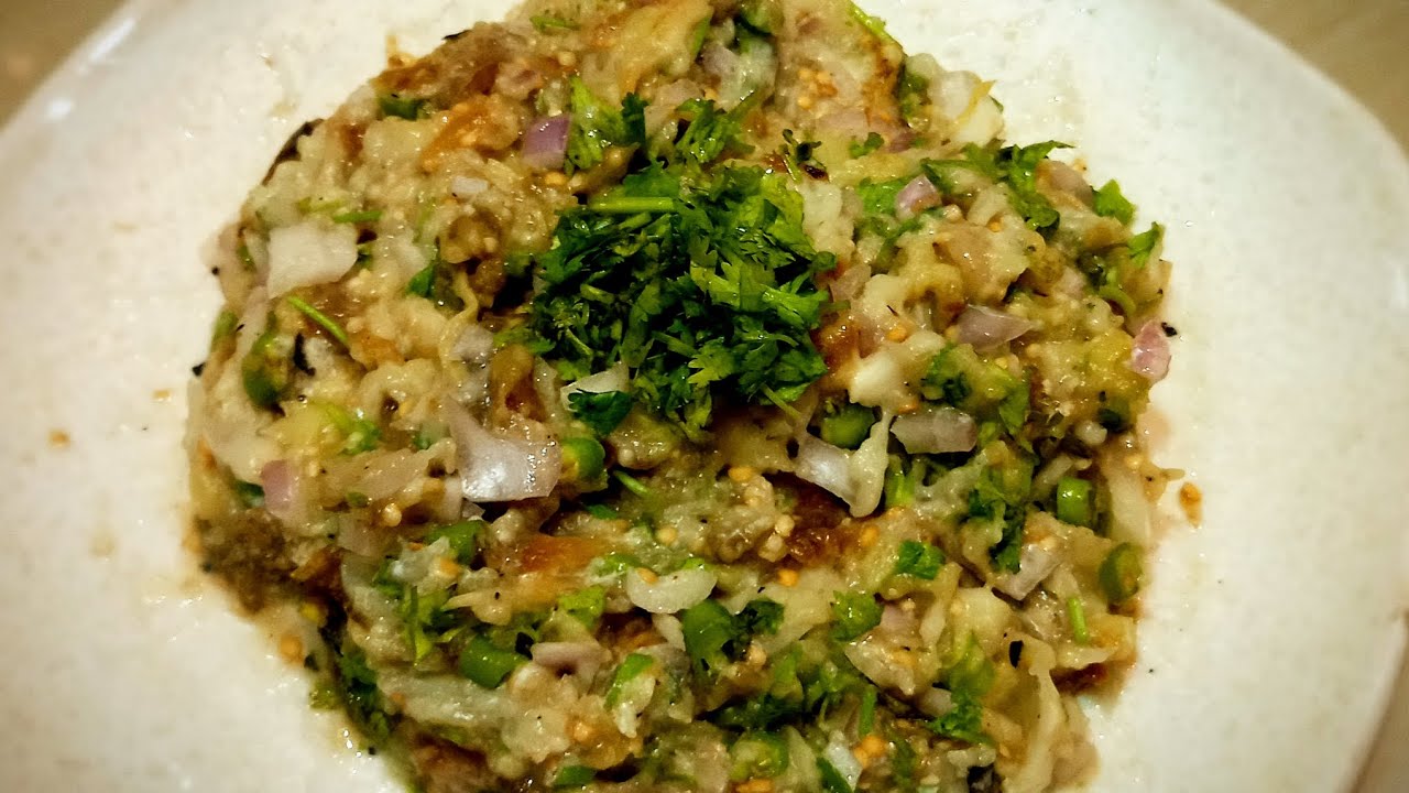 चमचमीत वांग्याचे भरीत | Vangyache Bharit | amu's kitchen:) - YouTube