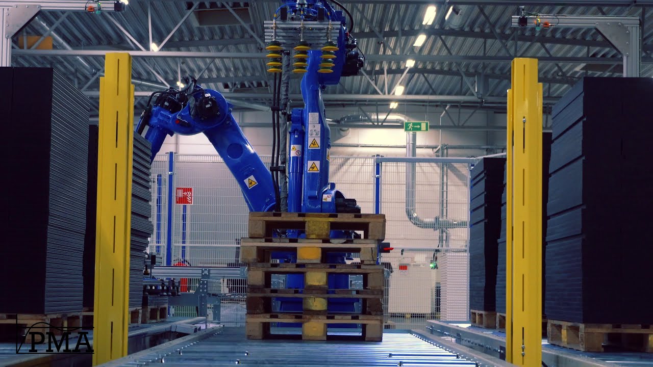 PMA - Fully automated packing line - YouTube