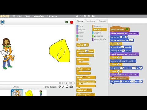 Poradnik Scratch Duszek potrzy na inne duszki i na myszkę, nadaje ...