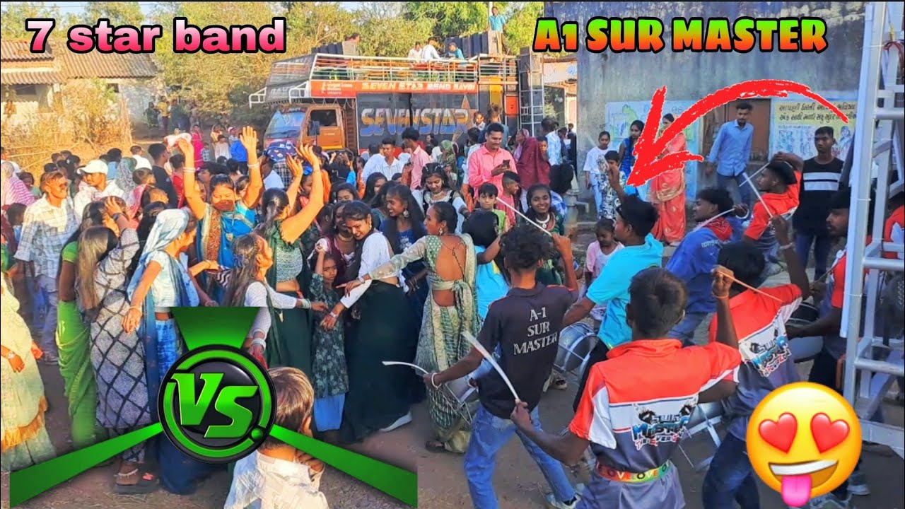 A1 SUR MASTER BAND Vs🔥 sevan star || A1 timki player ke bajate Hain 😱 || At चंद्रावाण || 16-2 ...