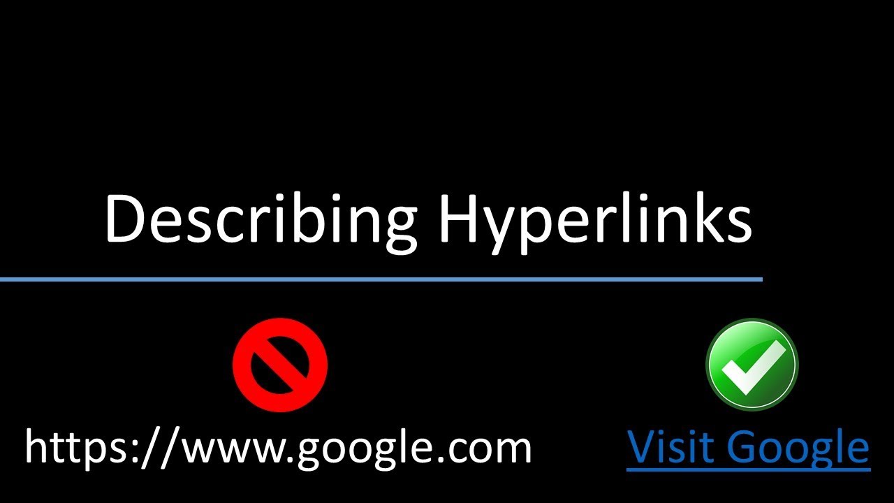 Creating Descriptive Hyperlinks in Microsoft Word - YouTube
