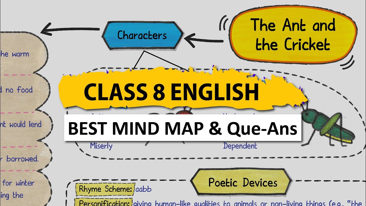 💡Mind Map, Question & Answers| The Ant and the Cricket | Class 8 ...