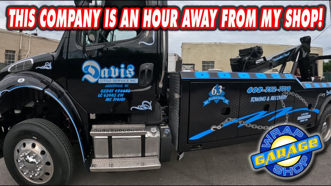 Vinyl Wrap on Another Awesome Tow Truck - This one for Davis Towing ...