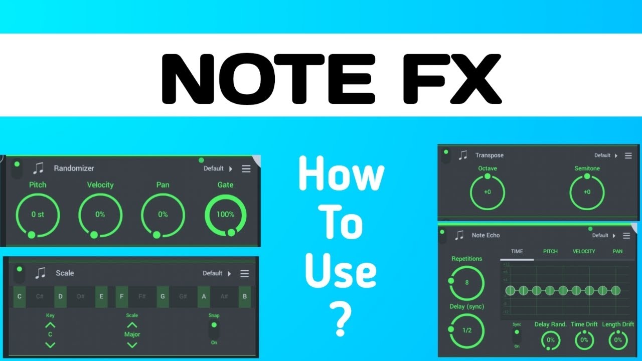 How to use note fx in fl studio mobile - YouTube