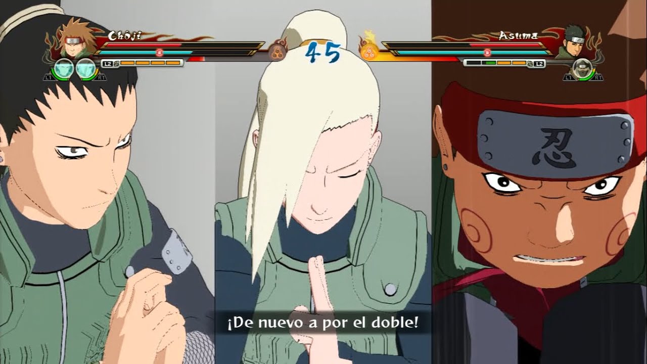 Choji, Shikamaru & Ino vs Asuma | Naruto Shippuden Storm Revolution ...