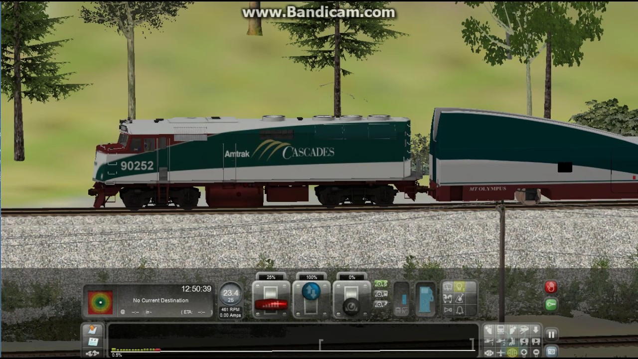 TS2017: Following Amtrak Cascades (F40PH NPCU & F59PHI) in Everett ...