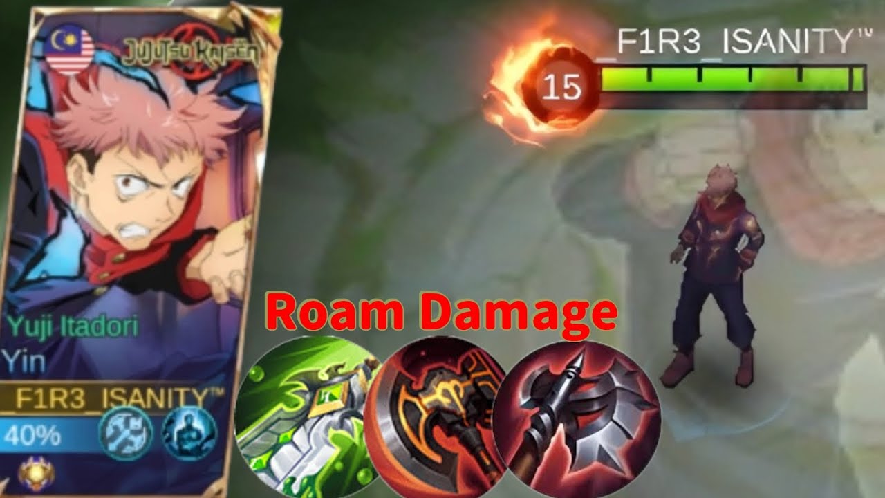 ROAM DAMAGE = ITEM TANK KILLER Yin (Itadori Yuji) MLBB X Jujutsu kaisen ...