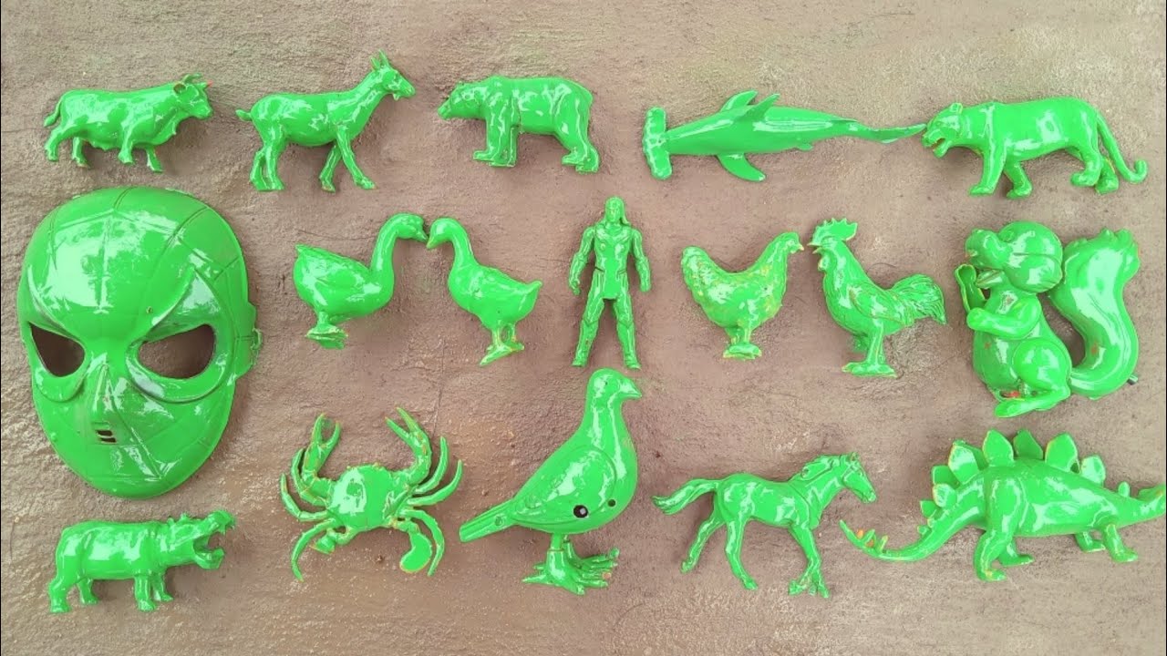 Menemukan Mainan Hewan, Burung Merpati, Ayam, Bebek, Topeng Ultarman ...