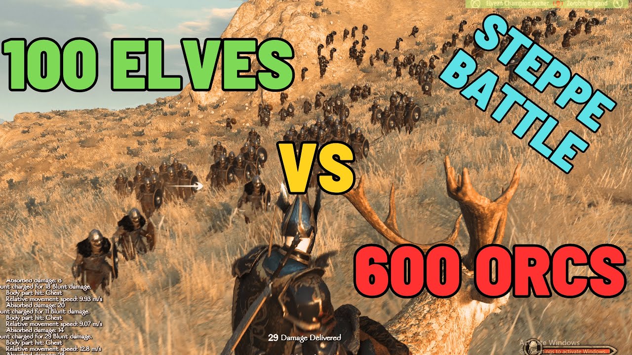 100 ELVES VS 600 ORCS! - Mount & Blade 2 BANNERLORD - YouTube