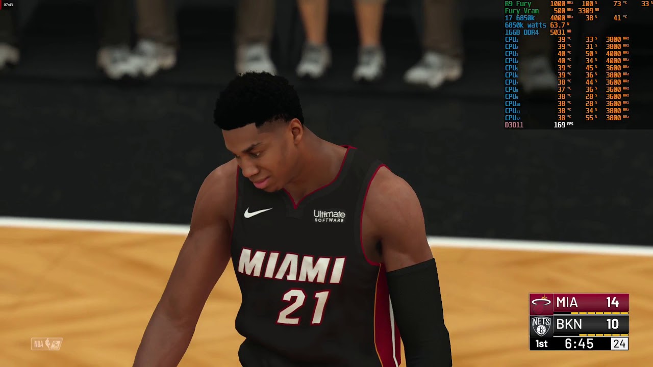 NBA 2K19 PC | Season 1 | Game 14 | Heat vs Brooklyn - YouTube