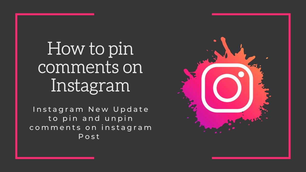 How to pin any comments on instagram post and video: pinned comment ...