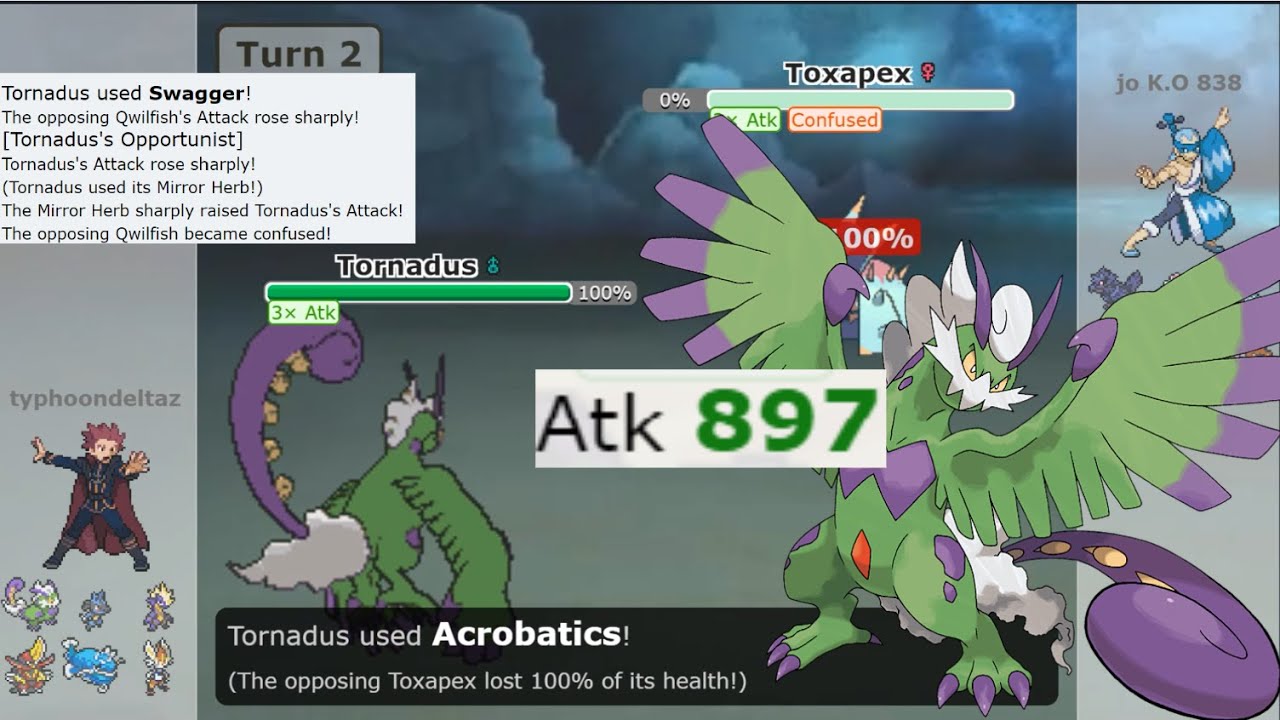 This is how Tornadus gets instantly +4 attack in a turn! | Pokemon ...