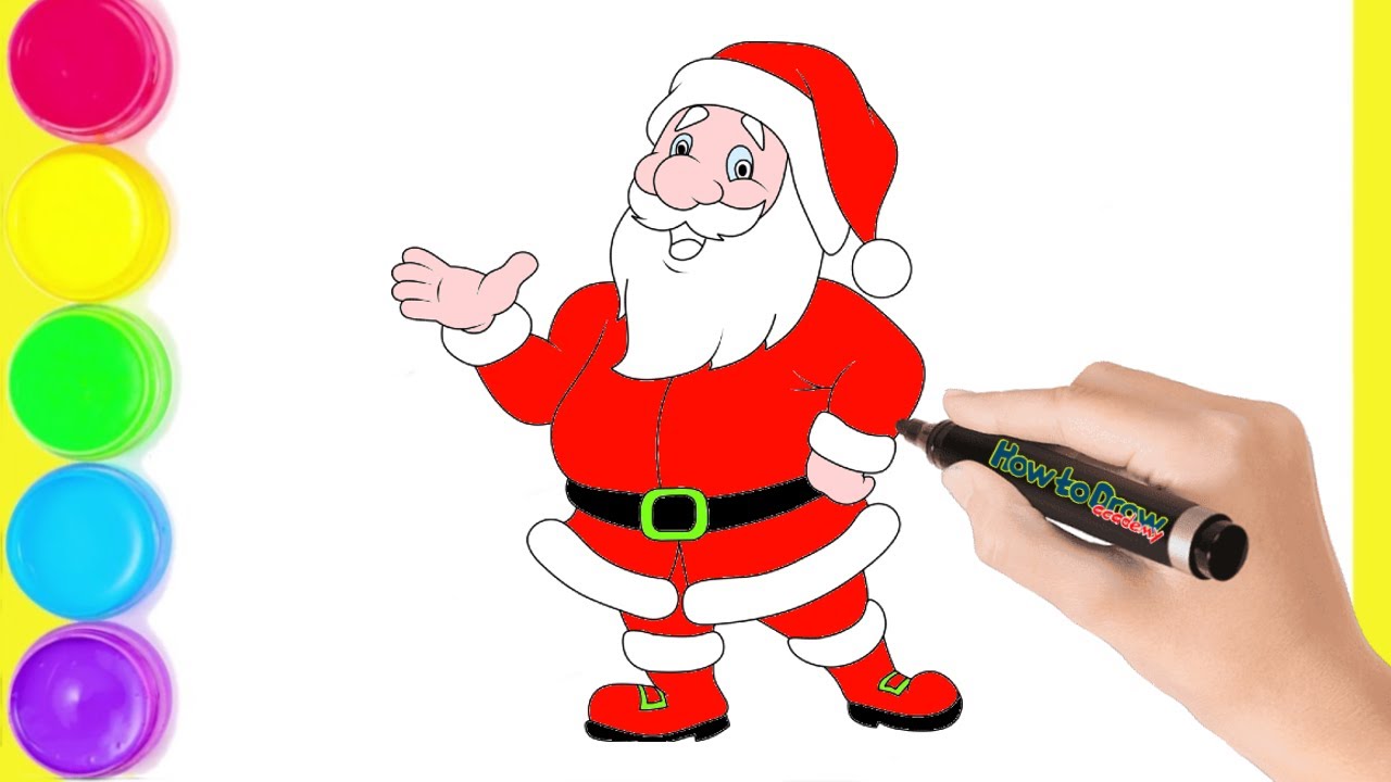 Santa Claus How to Draw Art for Kids Drawing Cartooning - YouTube