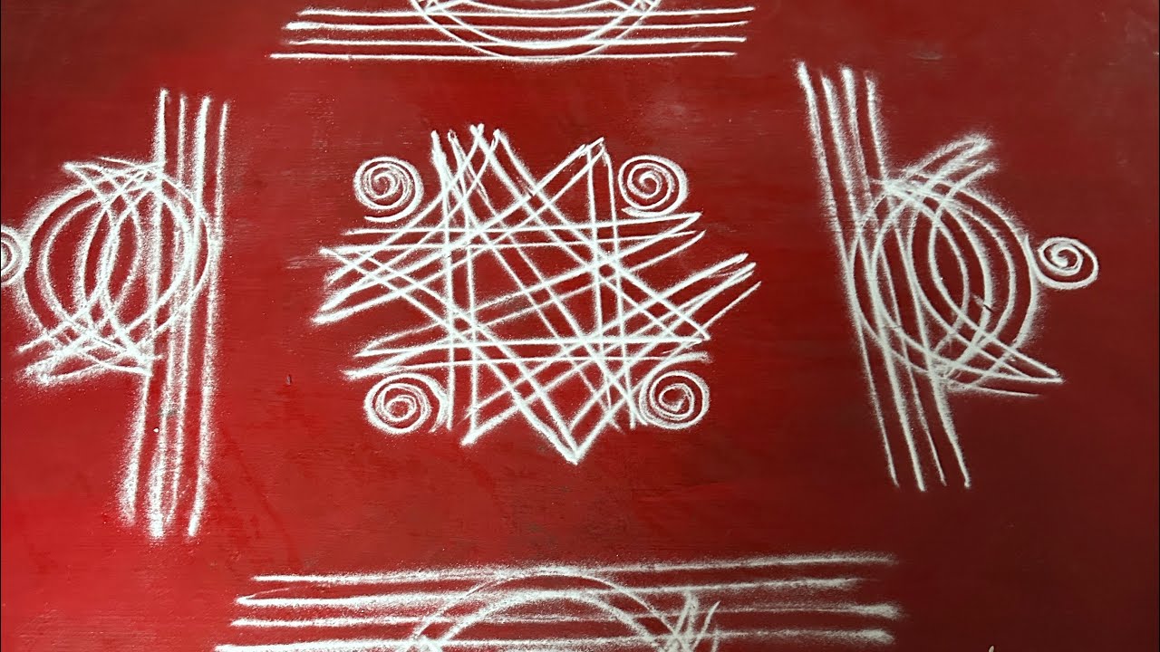 Double line easy rangoli #easyrangoli #kolam - YouTube