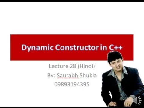 Lecture 28 Dynamic Constructor in C++ Hindi - YouTube