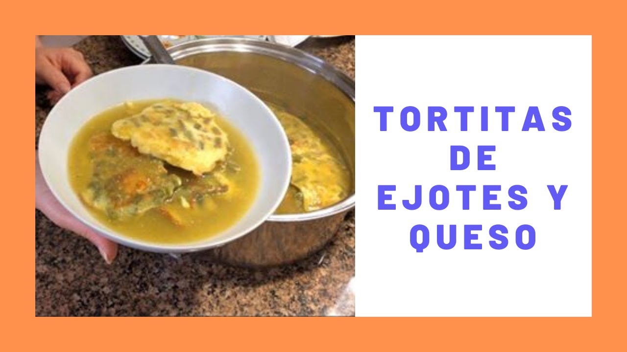 Tortitas de ejotes con queso en salsa verde. - YouTube