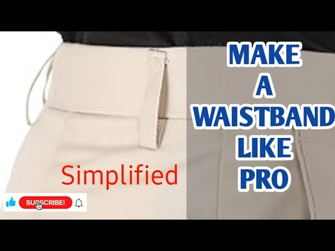 HOW TO CUT AND SEW A WAIST BAND together with belt loop beginners ...