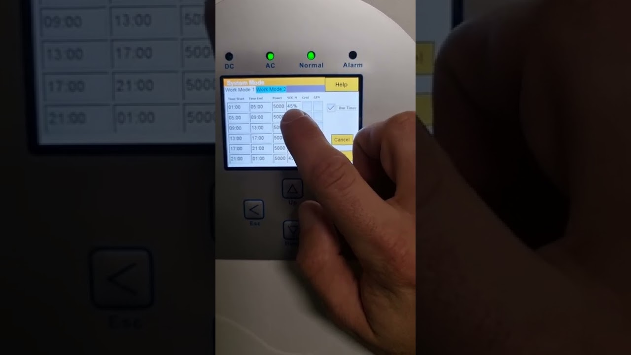 Setting battery levels using Time of Use settings on your Sunsynk ...