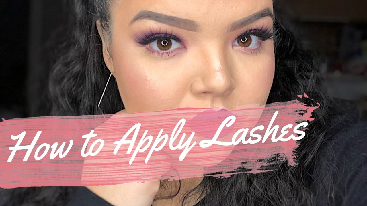 HOW TO APPLY LASHES FOR BEGINNERS - YouTube
