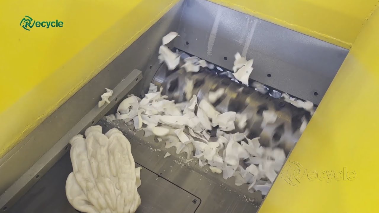Plastic Extrusion Lumps Shredding Machine | Purgings Shredder - YouTube