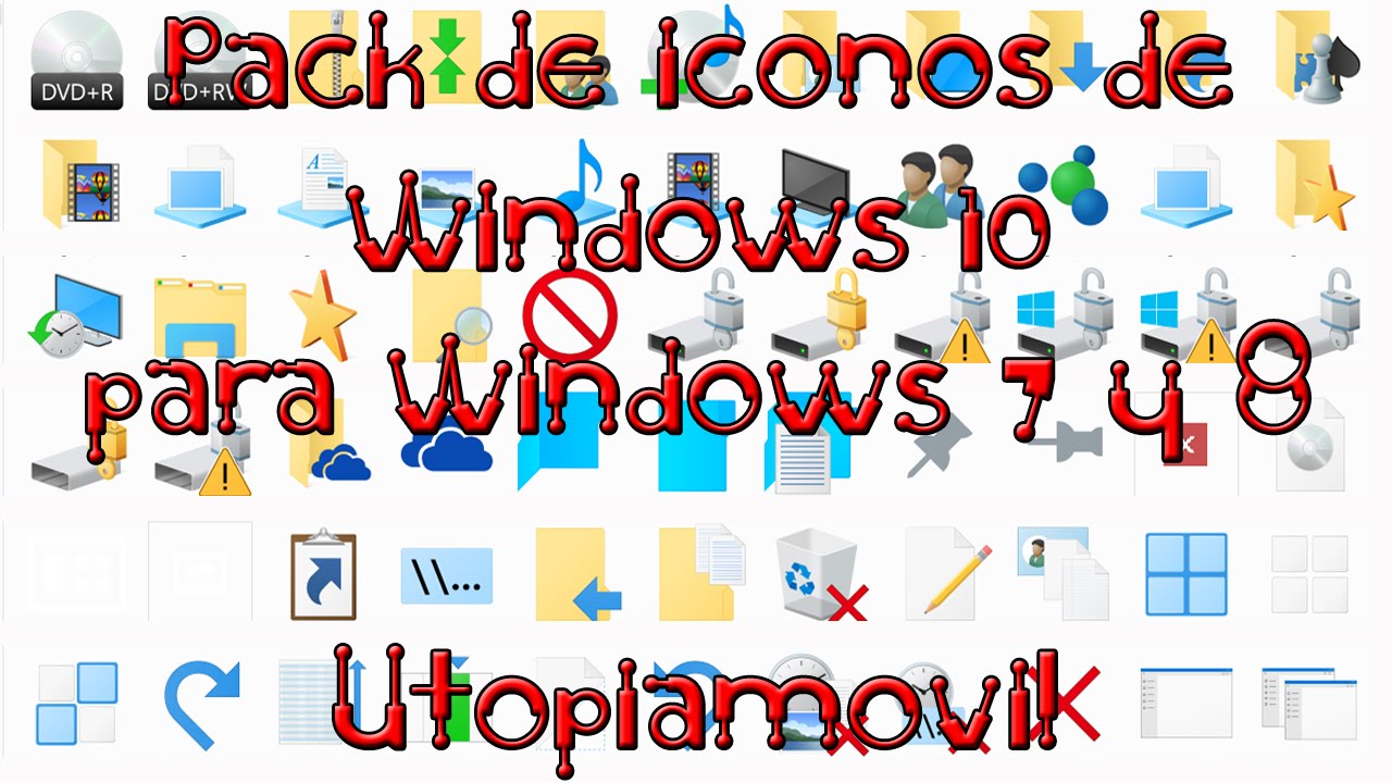 Pack de Iconos Windows 10 para Windows 7 y 8 - YouTube
