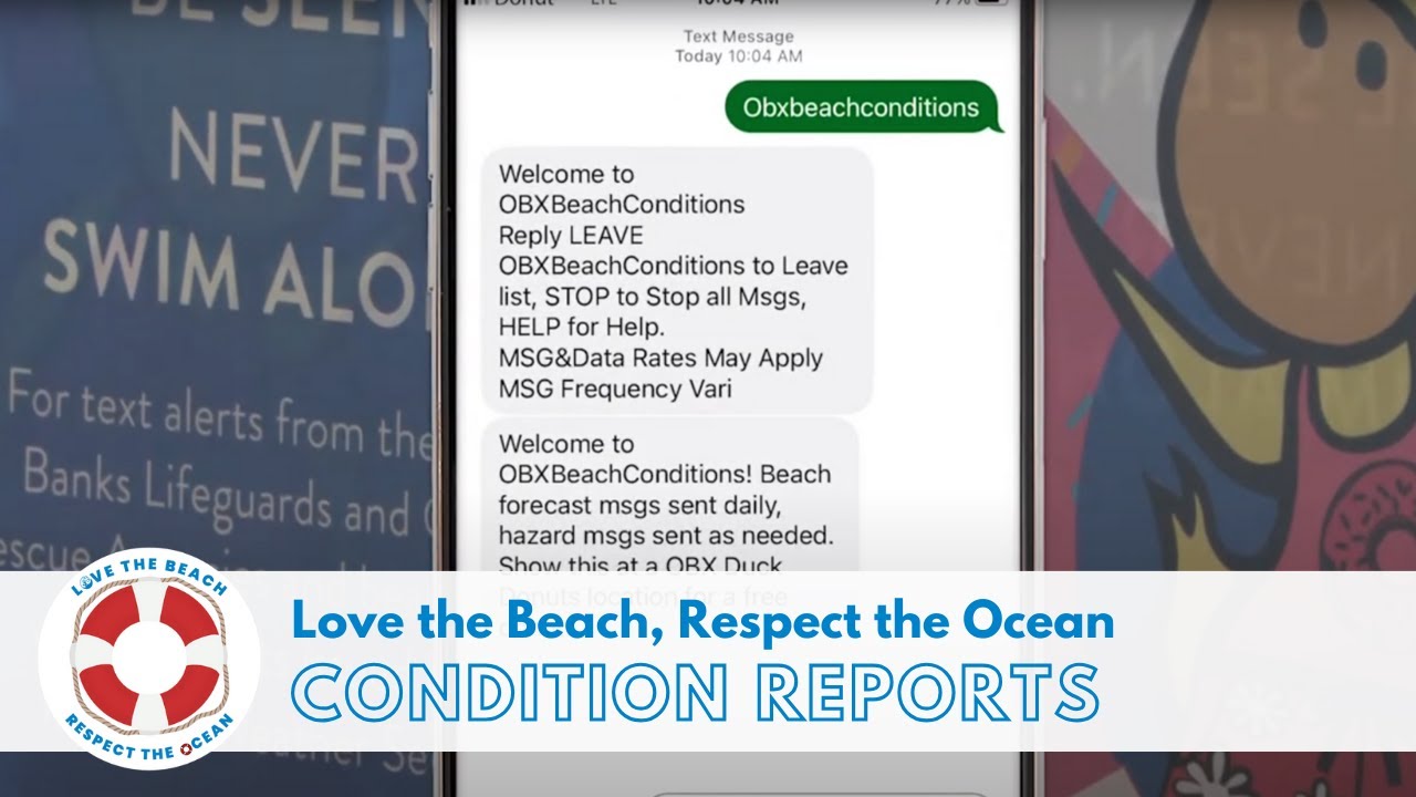 OBX Beach Conditions Alerts: Love the Beach Respect the Ocean - YouTube