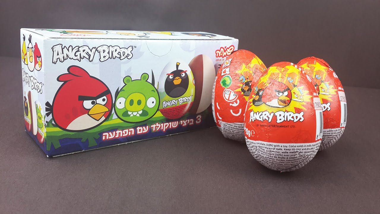 Angry Birds Surprise Eggs Unboxing - Chocolate Surprise Eggs Unboxing ...