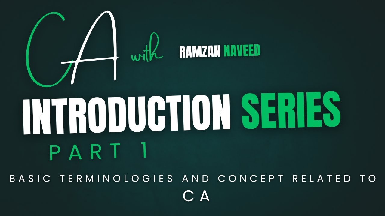 Basic terminologies and Questions related to CA | Introduction to CA ...