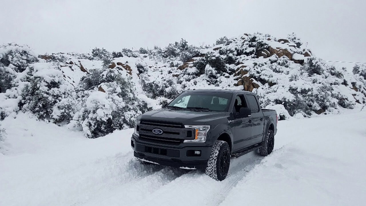 2018 Ford f150 xlt ecoboost 3.5 sport 4x4 crew in the snow - YouTube
