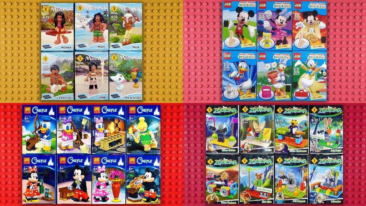 LEGO Disney Minifigures Compilation (knock-off) - YouTube