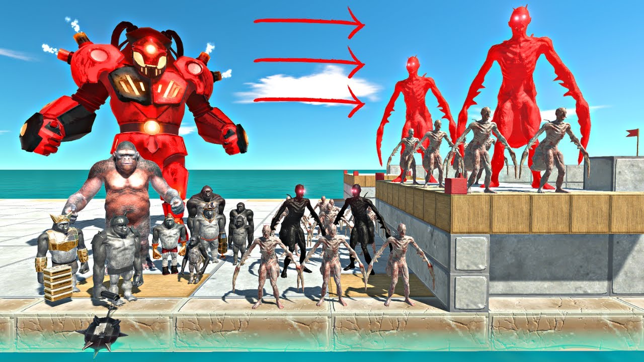 Mutant Primates Attack Saber Ghoul Team Castle Defense - Animal Revolt ...