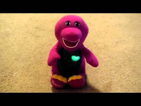 Barney With Light Up Hearts on Tummy Sings I Love You and You Are ...