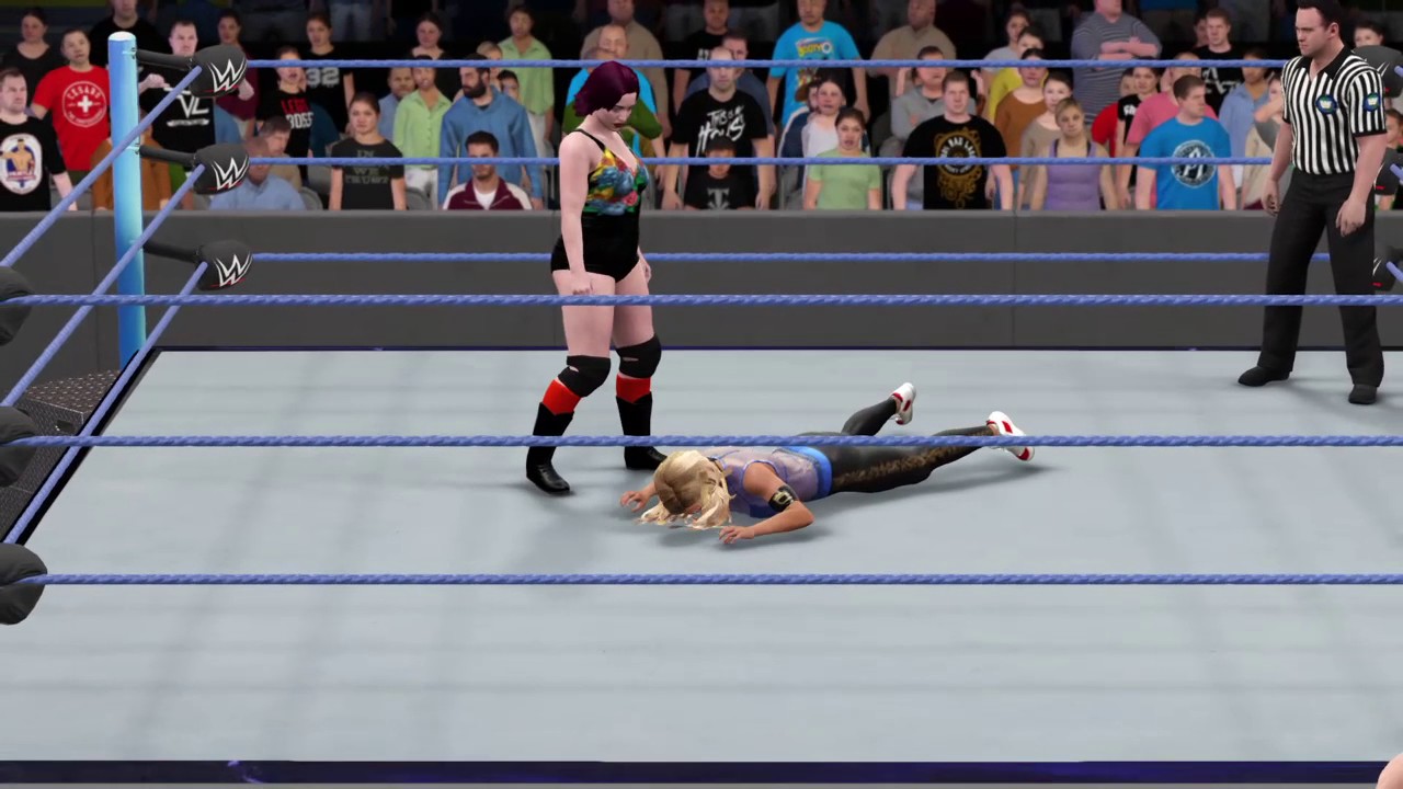 WWE 2K17 Smackdown LIVE Carmella VS CJ Lunde - YouTube