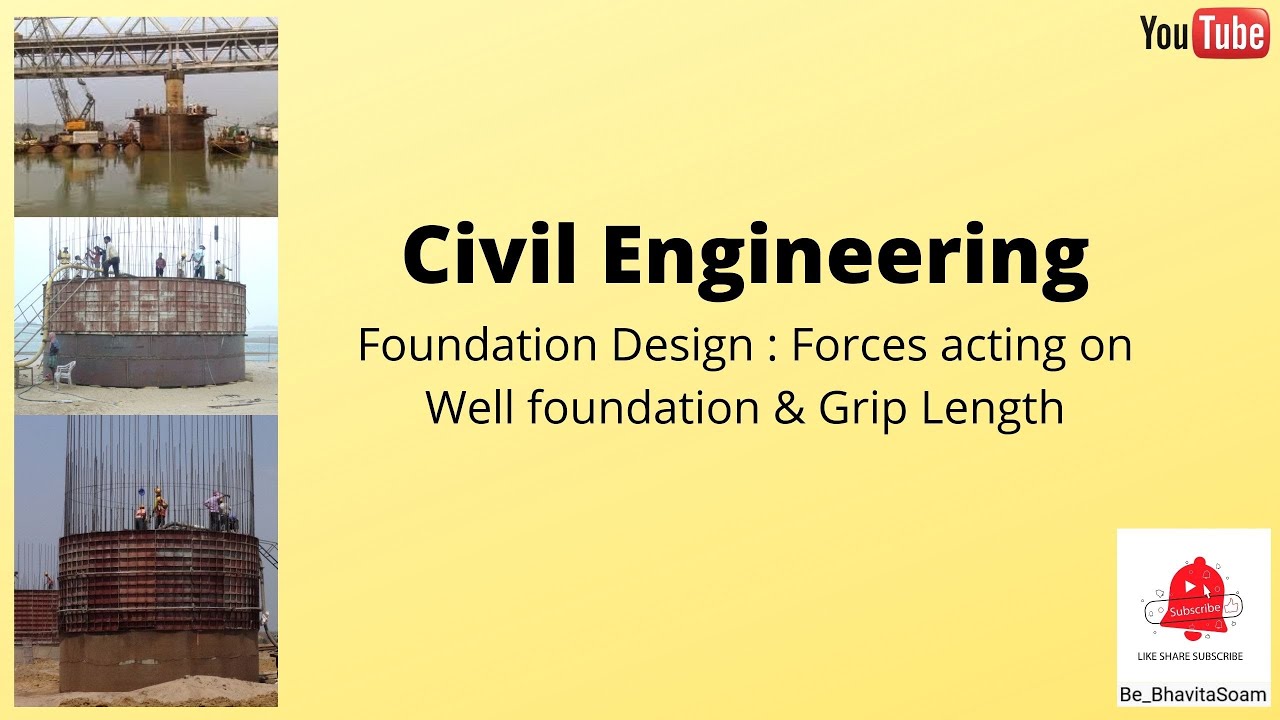 Civil Engineering | Foundation Design | Forces acting on well ...