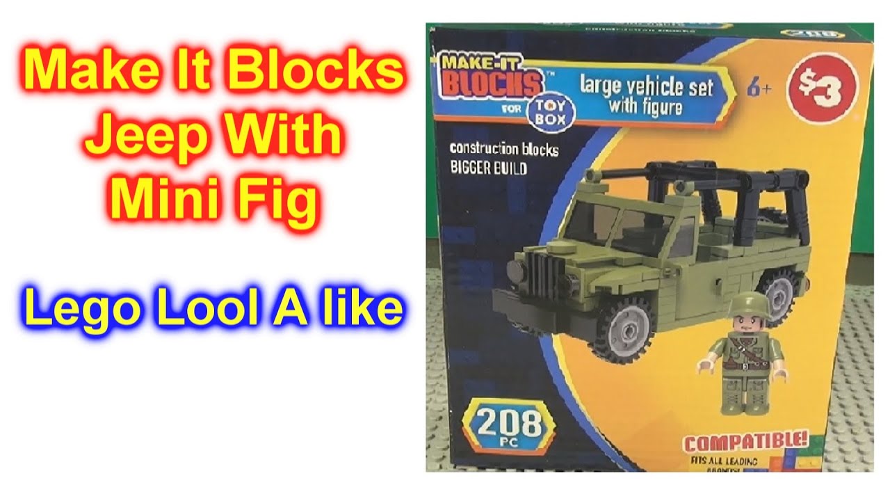 Make-It Blocks Jeep With Mini Figure Open Unbox Stop Motion Build Like ...