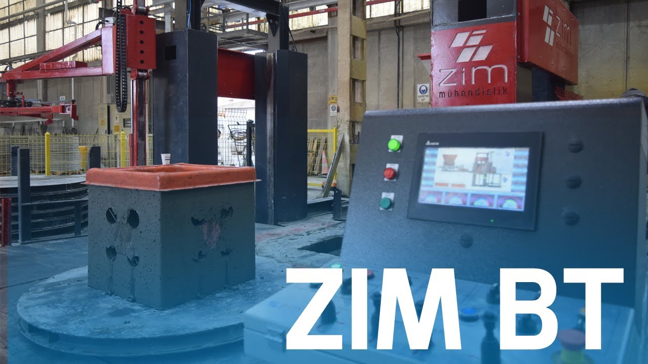ZIM BT - CONCRETE MANHOLE BASE MACHINE - YouTube