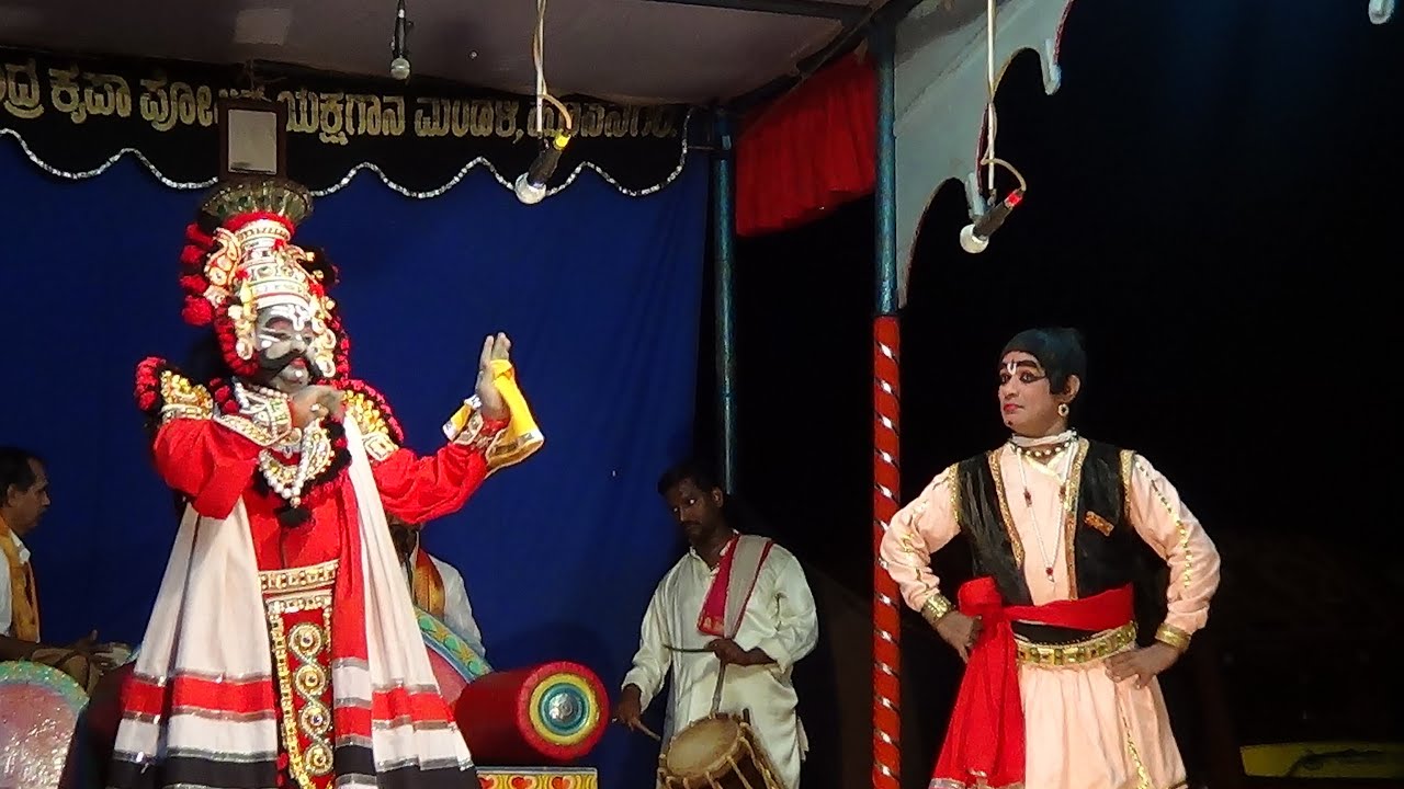 Yakshagana -- Shri Rama karunya - 1 - Permude as Kubera - YouTube