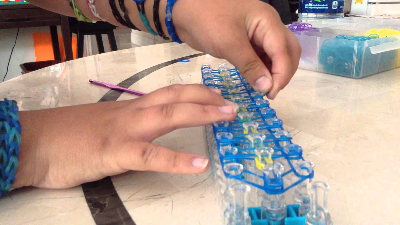 rainbow loom ladder bracelet, easy - YouTube