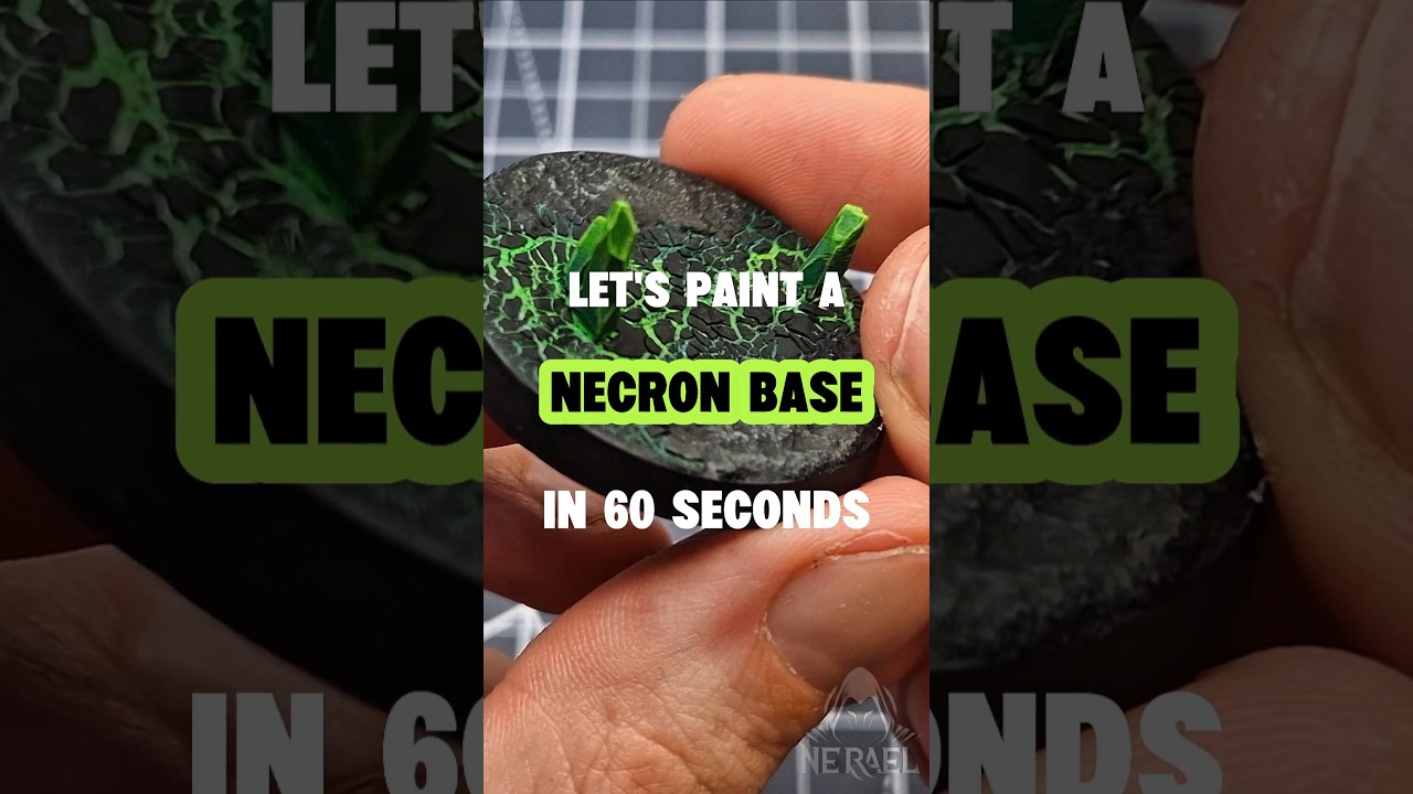 How to paint a quick and easy glowing Necron Base - YouTube