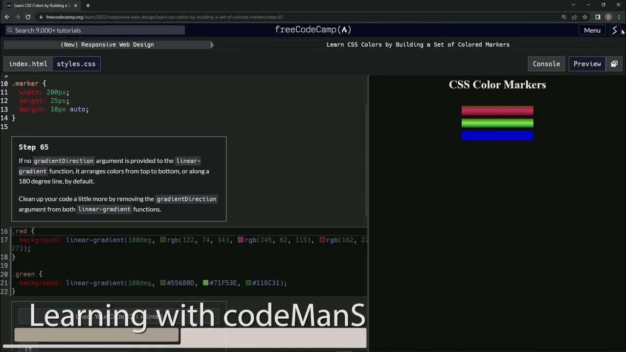 Learn CSS Colors by Building a Set of Colored Markers - Step 65 - YouTube