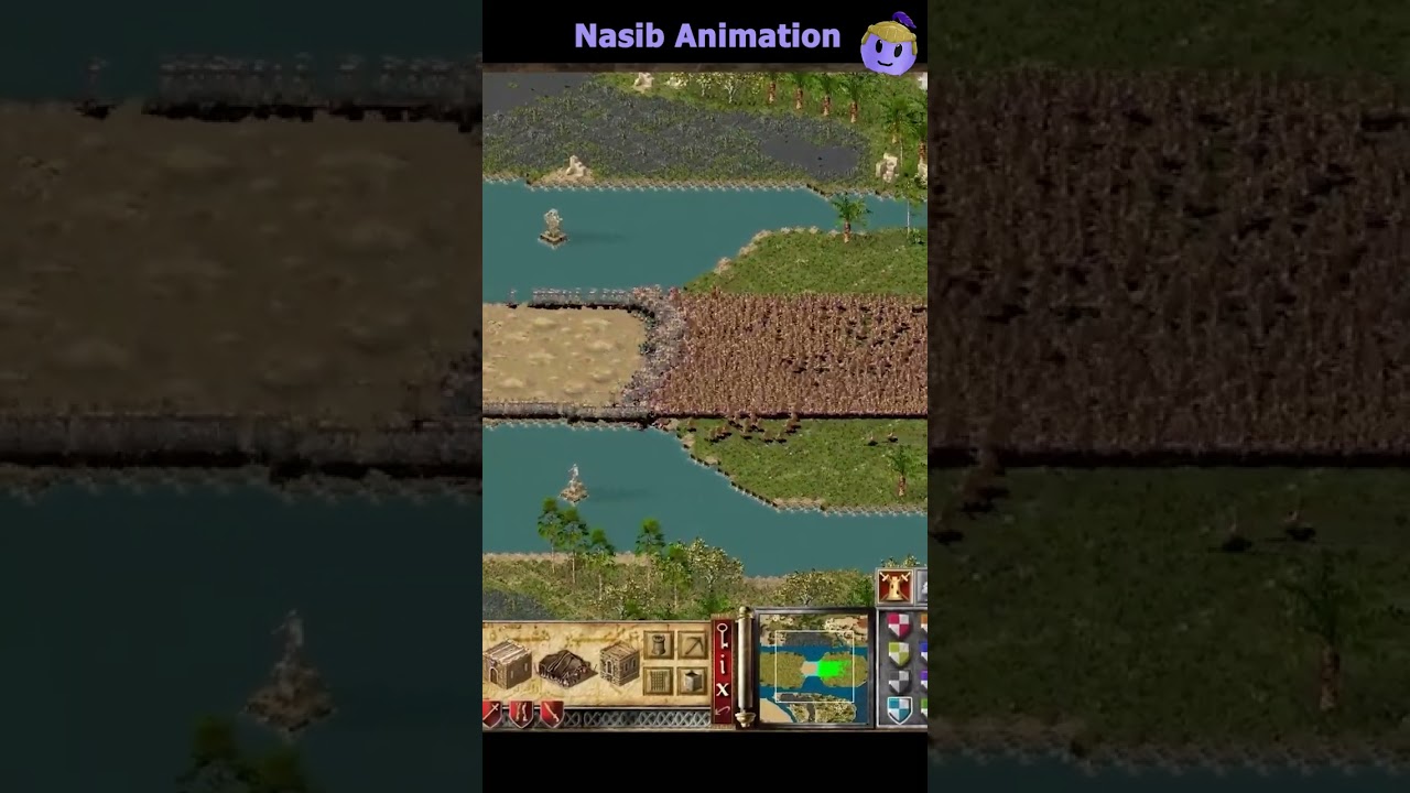 A battle between 2500 monk and 1000 macemen | Stronghold Crusader - YouTube