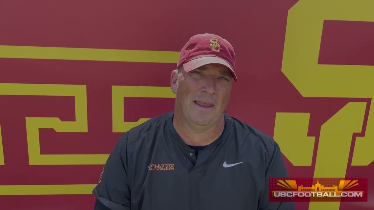 Josh Henson at USC Tuesday practice of mock game week - YouTube