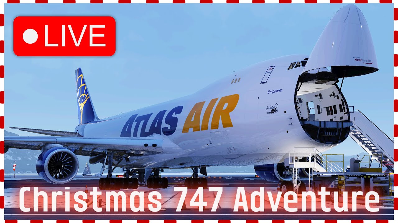 GIANT 747 into SHORT Runway | Christmas Deliveries | X-Plane 12 - YouTube