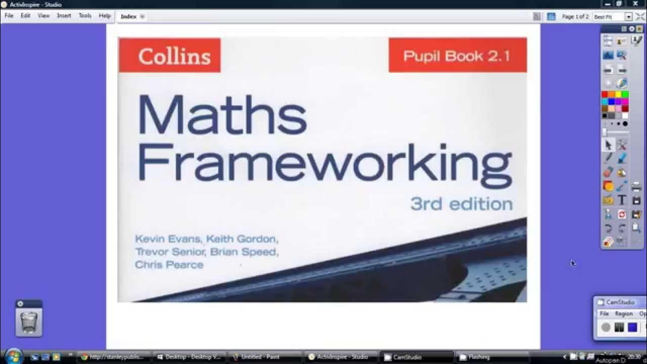 Collins Maths Frameworking 3rd Edition Pupil Book 2.1 Index - YouTube
