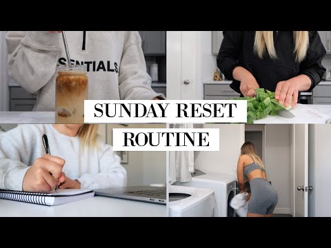 SUNDAY RESET ROUTINE | CLEANING, WORKOUT, GROCERIES, MEAL PREP, WEEKLY PLANNING, + MORE!