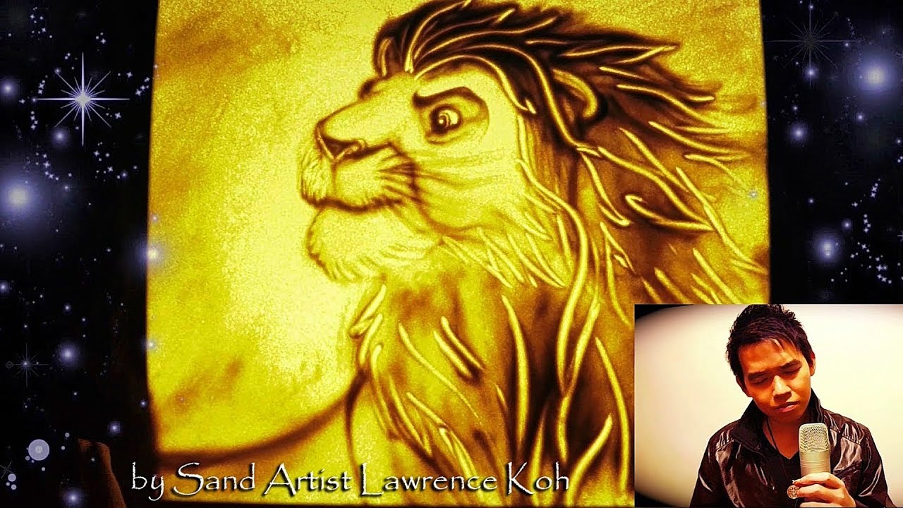 Disney Sand Art Tribute "Lion King" by Sand Artist Lawrence Koh - YouTube